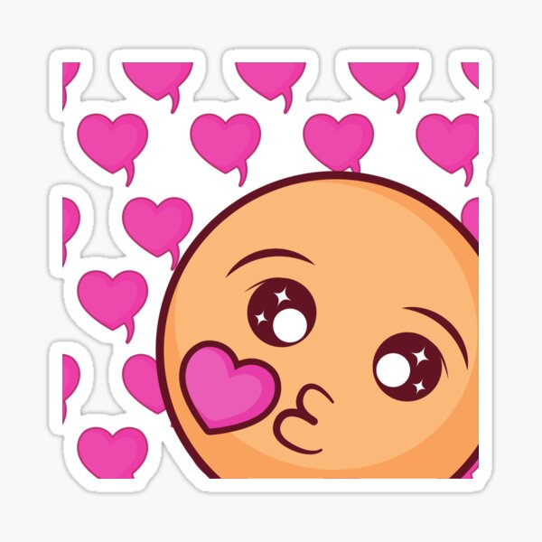 "Kiss face " Sticker by walterjd | Redbubble