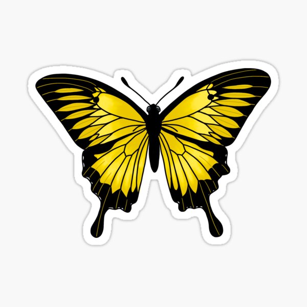 "Yellow butterfly " Sticker by rmaruyama | Redbubble