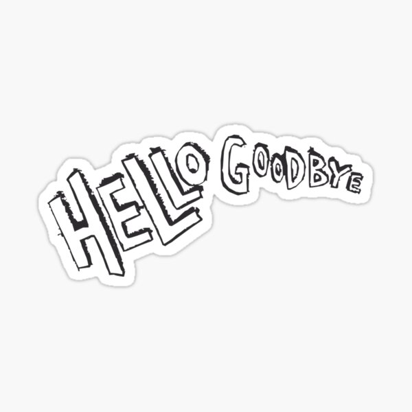 "HelloGoodbye Logo" Sticker for Sale by everythingemo | Redbubble