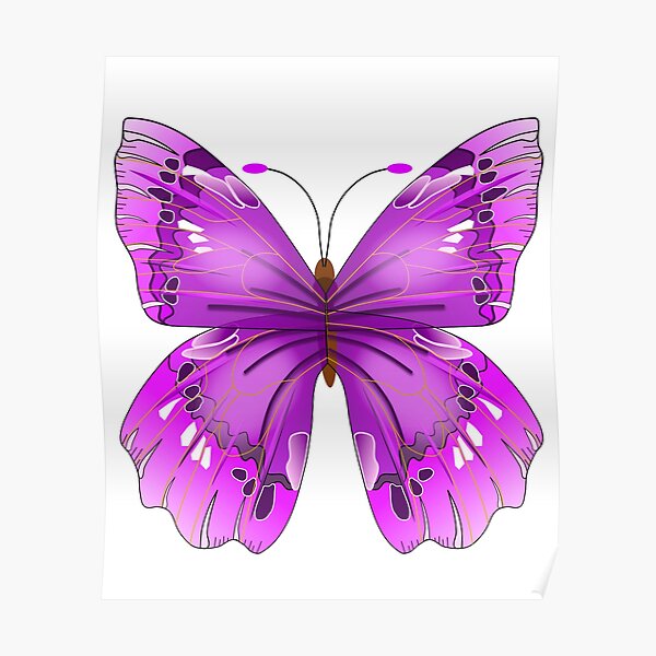 "The Beautiful Purple Butterfly" Poster by YardieDezignz | Redbubble