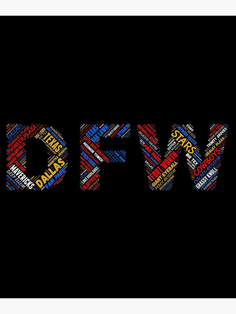 Lámina fotográfica «Nube de Word de Dallas Fort Worth DFW Airport» de ...