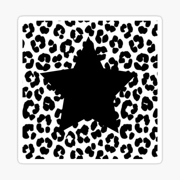 "Cheetah Print Star" Sticker for Sale by SimplyCreation | Redbubble