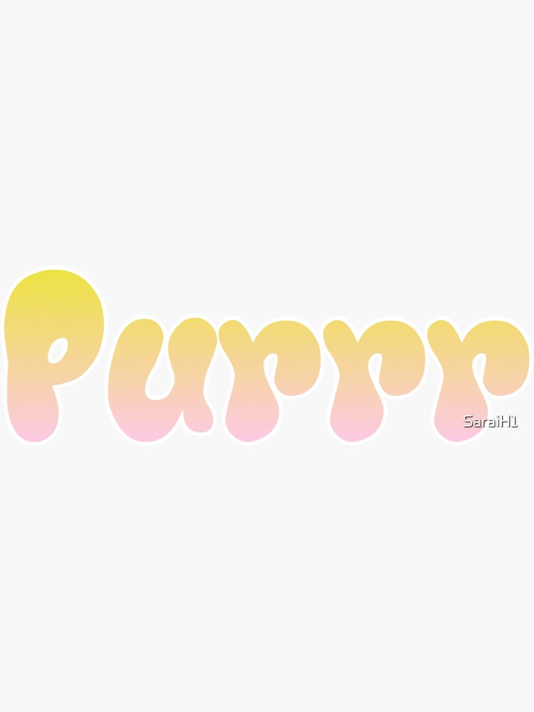 "Purrr" Sticker for Sale by SaraiH1 | Redbubble