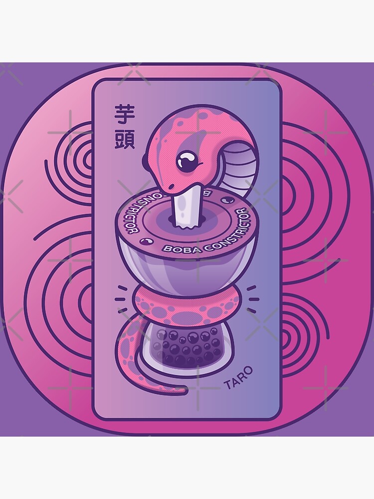 "Boba Constrictor - Taro / 芋頭" Art Print for Sale by HunterLongley ...