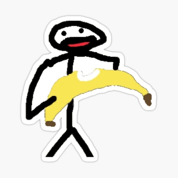 "big banana dude" Sticker for Sale by TriforcePika | Redbubble