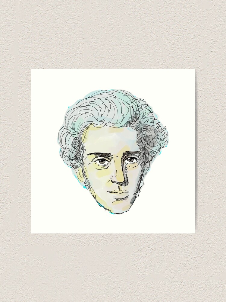 "Soren Kierkegaard illustration" Art Print by KennyLucky | Redbubble