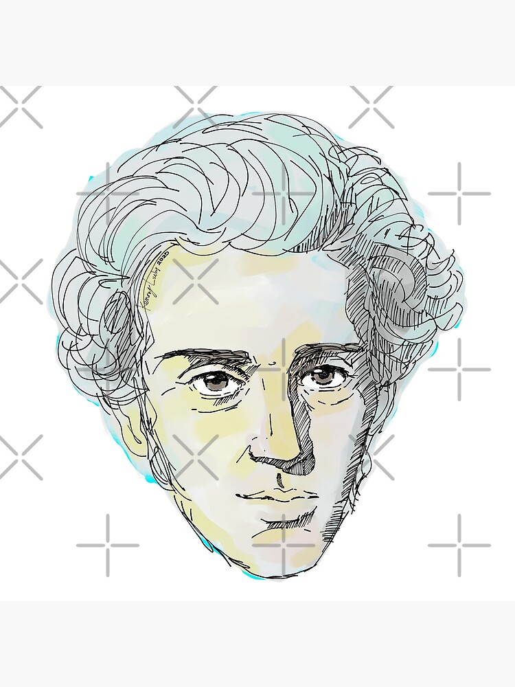 "Soren Kierkegaard illustration" Art Print by KennyLucky | Redbubble