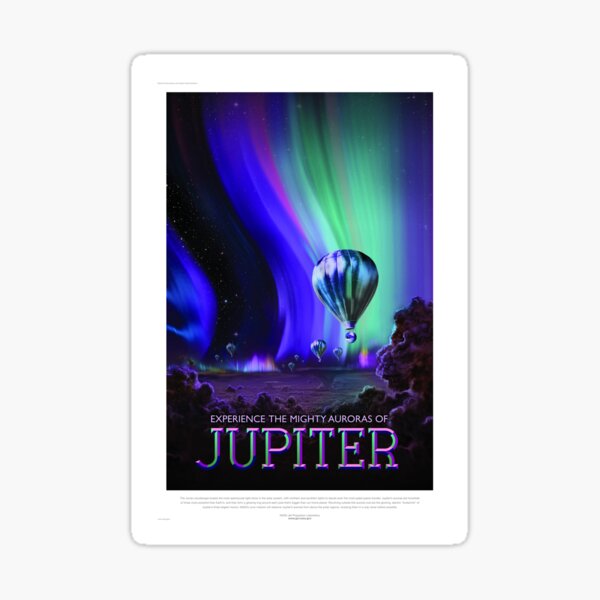 "Jupiter - NASA/JPL Travel Poster" Sticker for Sale by Robert Partridge ...