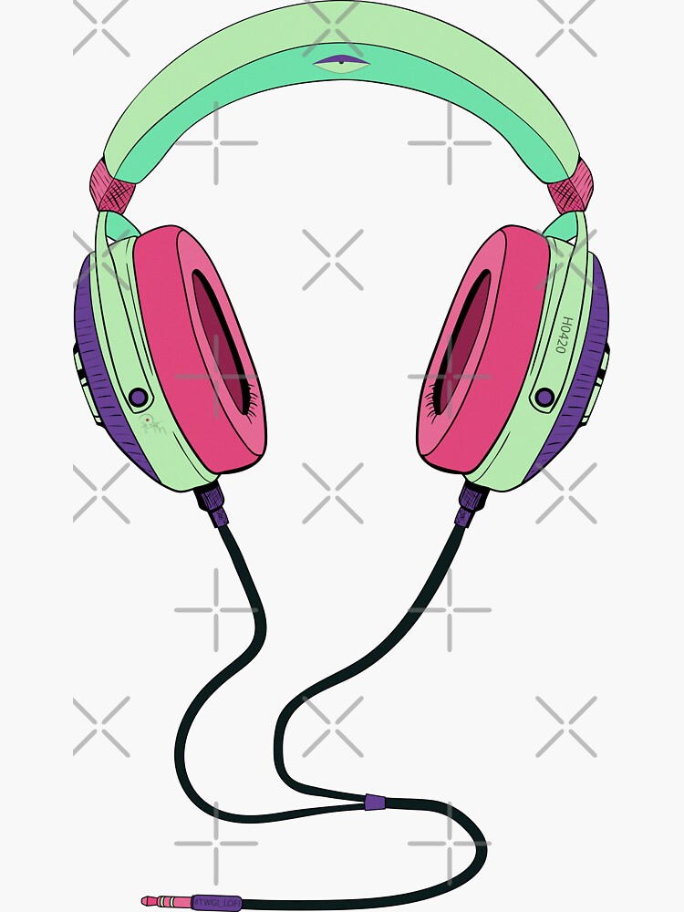 "Lo-fi Headphones (lofi) - vaporwave 3#" Sticker for Sale by ...