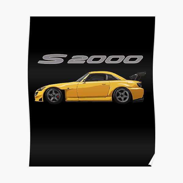 "Rio Yellow s2k hardtop" Poster by cowtownCOWBOY | Redbubble