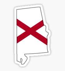 Alabama State Outline Stickers | Redbubble
