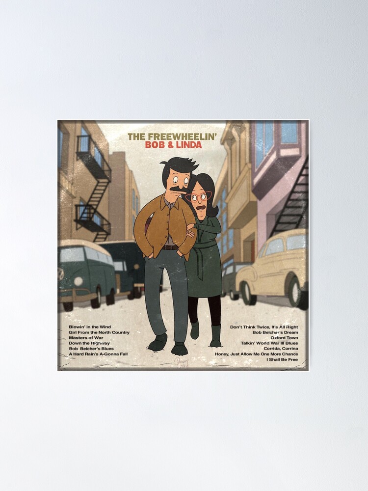 "The Freewheelin’ Bob & Linda" Poster for Sale by Daniel Lipsky | Redbubble