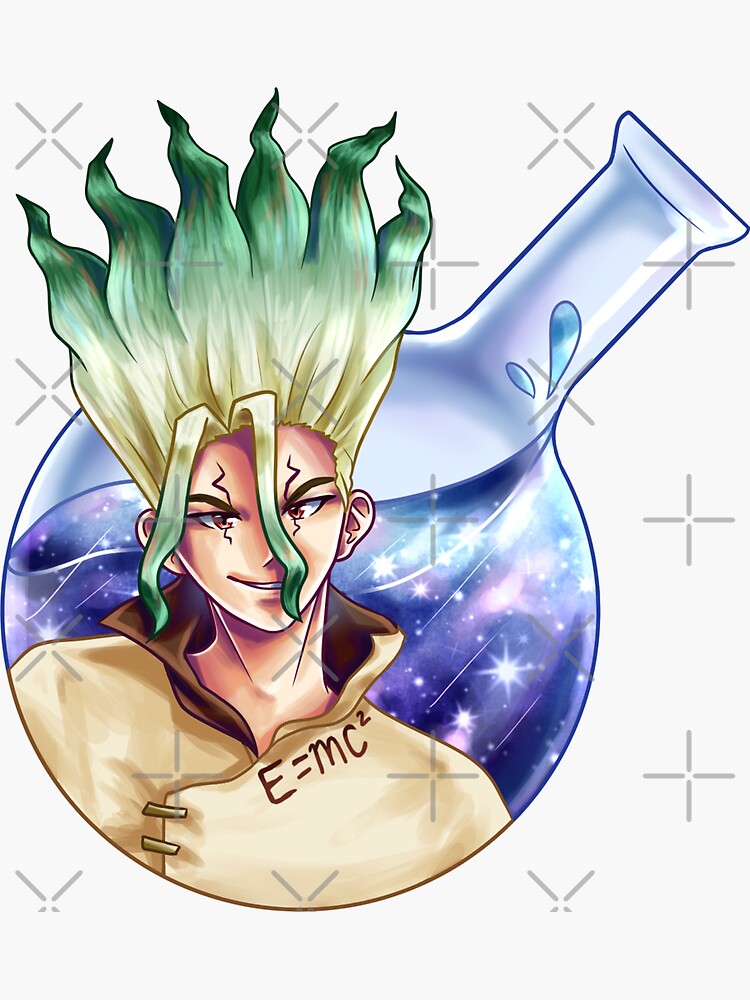 "Senku Flask (Dr. Stone)" Sticker for Sale by Startist17 | Redbubble