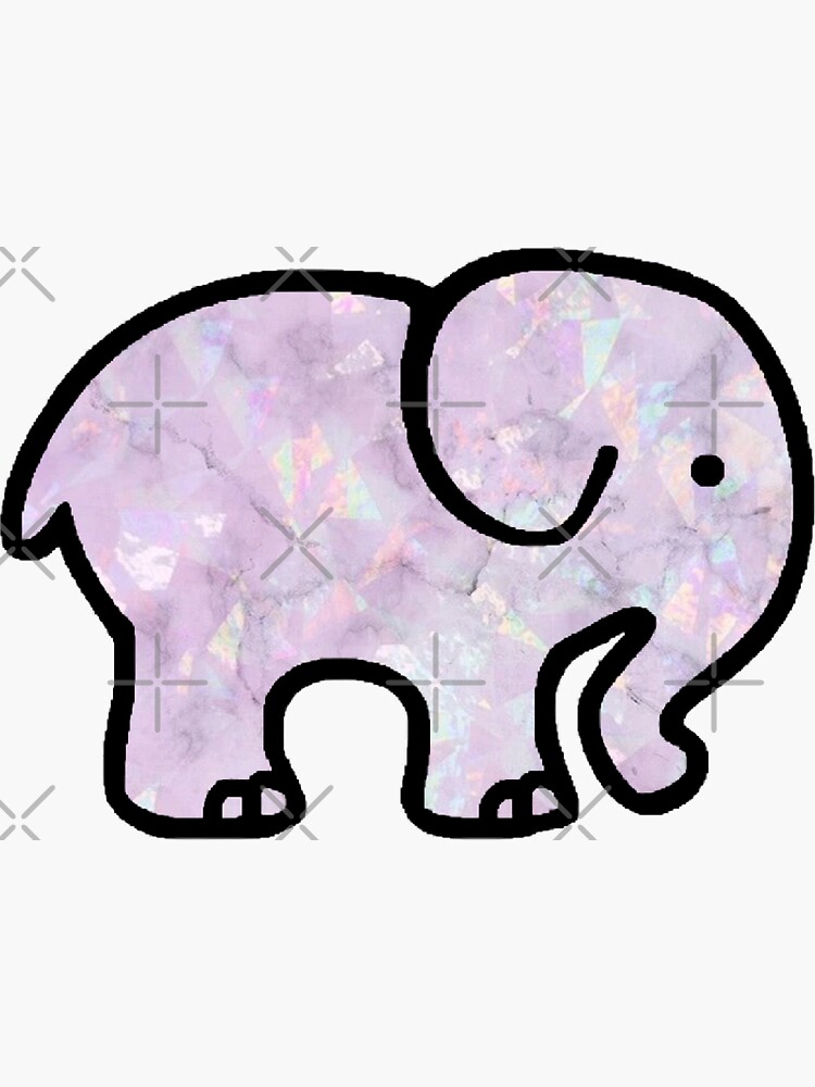 "Purple rock marble elephant" Sticker by Als10806 | Redbubble