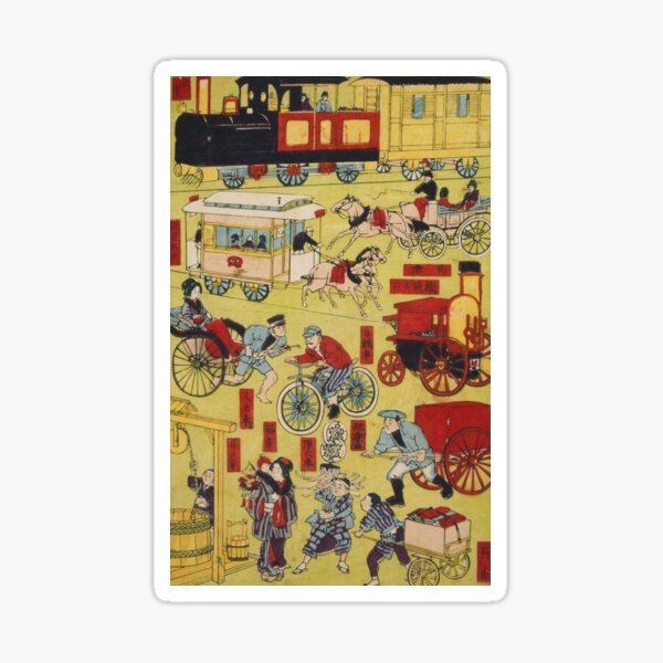 "Ukiyo e japan vintage " Sticker for Sale by Nyanko-Sempai | Redbubble