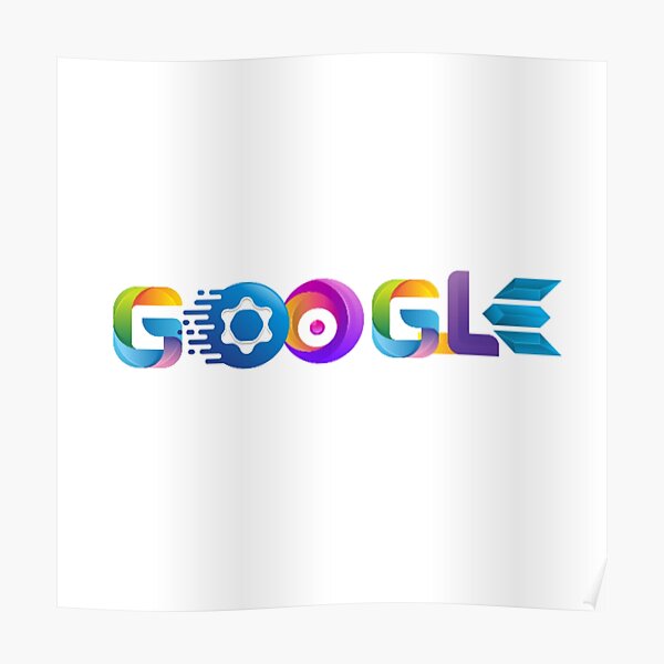 Póster «Diseño de logotipo de Google con artes de texto ...
