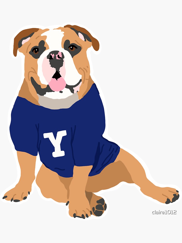 "Handsome Dan " Sticker for Sale by claire1012 | Redbubble