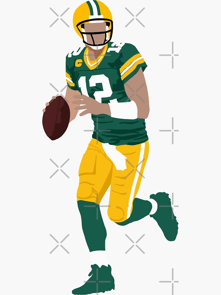 "Aaron Rodgers Illustration" Sticker for Sale by Meyoung | Redbubble