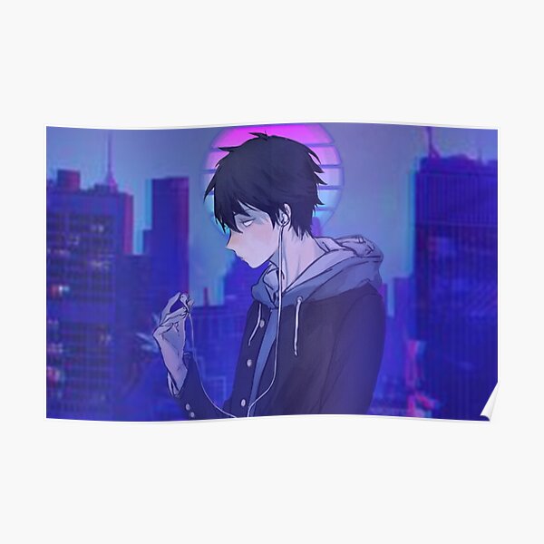 "Retro Anime Boy" Poster by AkenoShizuka | Redbubble