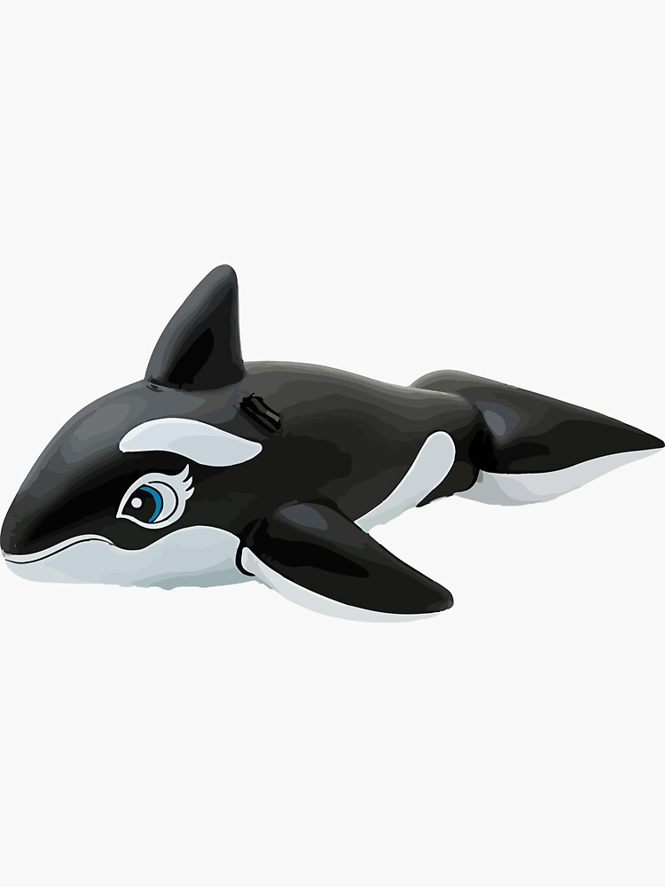 "Orca Whale Inflatable Pool Float " Sticker for Sale by -Panda-Monium ...