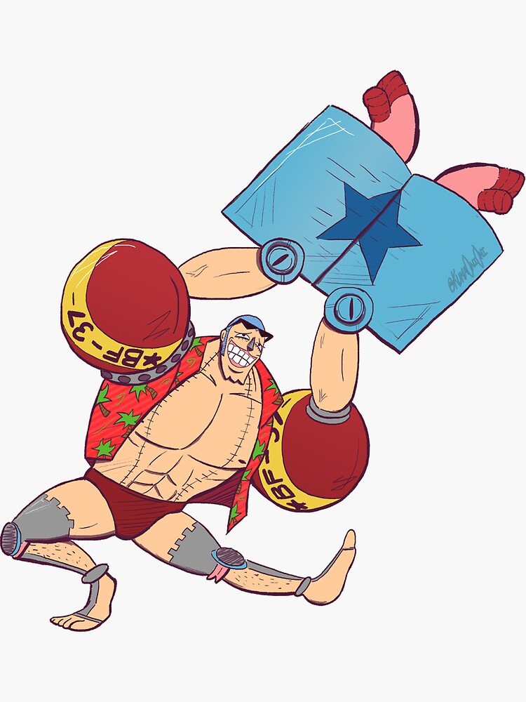 "Cyborg Franky" Sticker by KumaOniOni-K00 | Redbubble