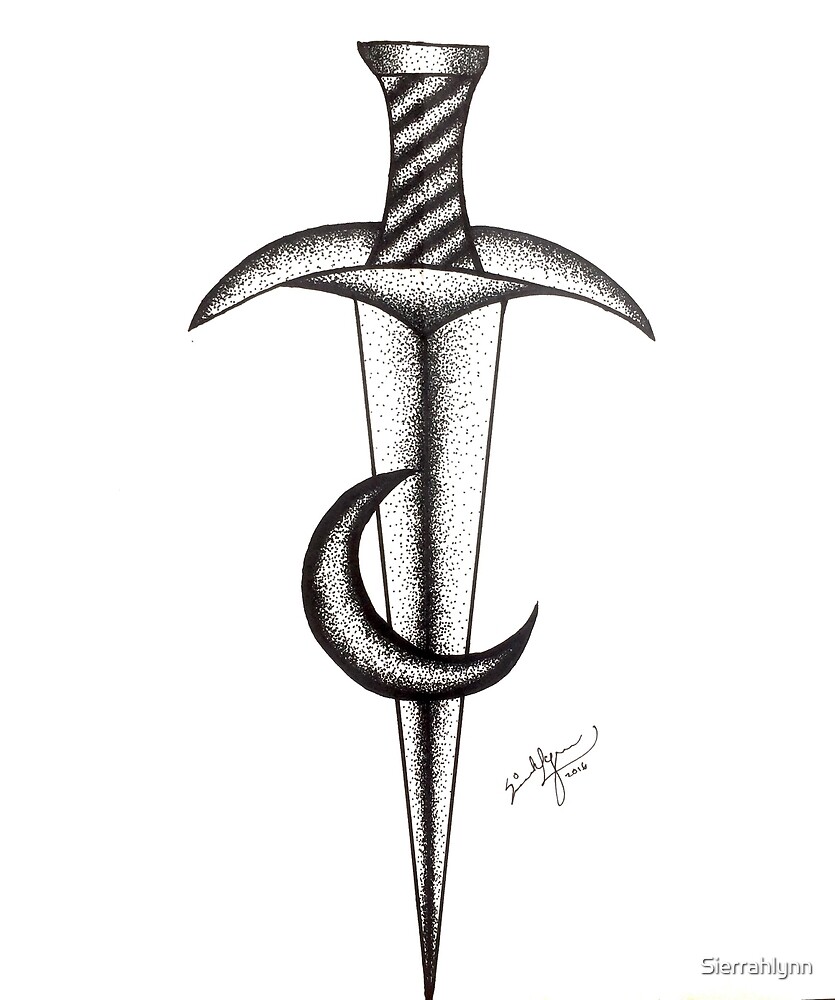 "Moon + Dagger" by Sierrahlynn | Redbubble
