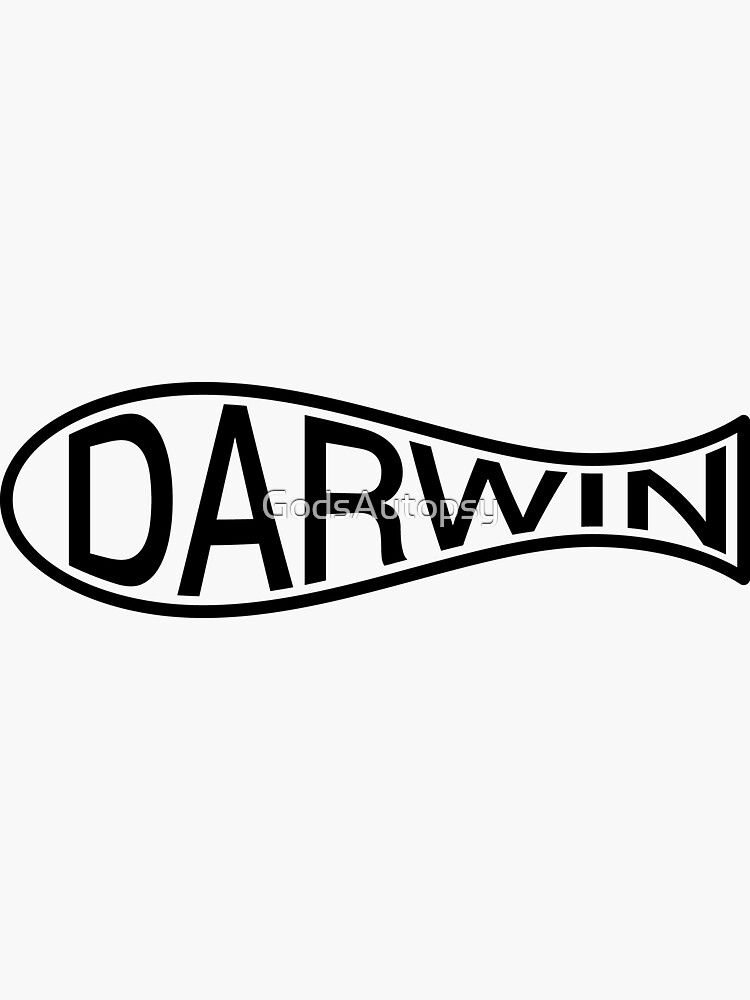 "Darwin Fish (mugs)" Sticker for Sale by GodsAutopsy | Redbubble