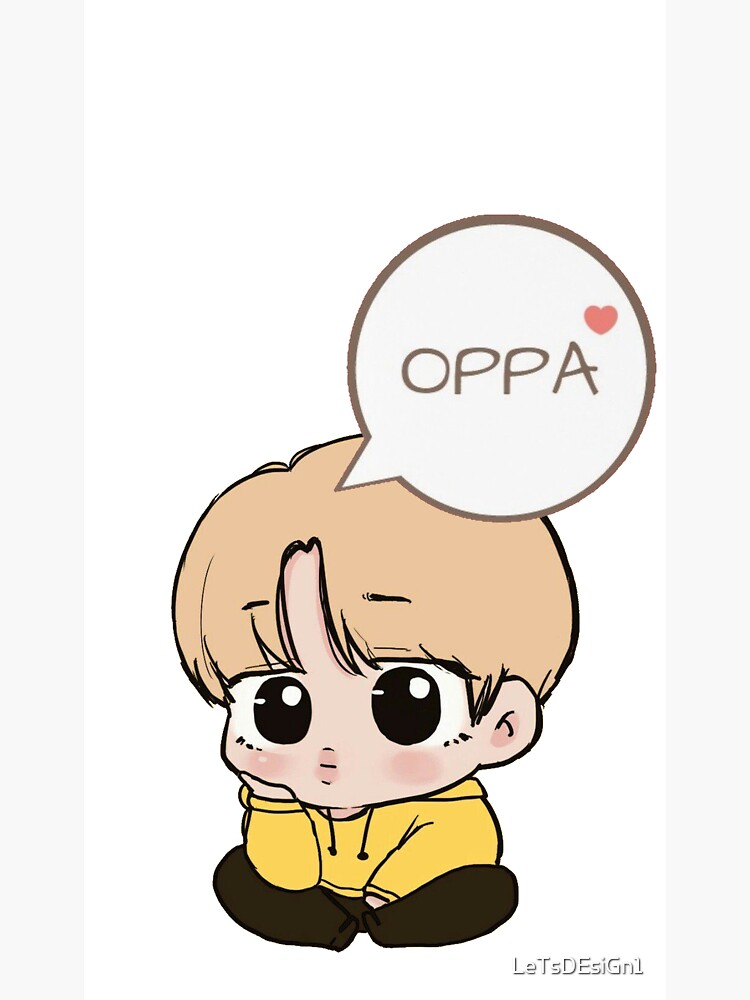 "BTS oppa " Sticker for Sale by LeTsDEsiGn1 | Redbubble