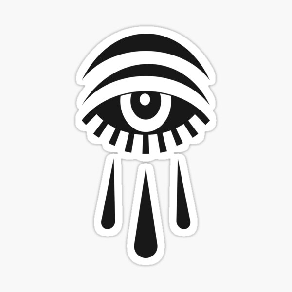 "CRY (stylish, abstact, dark, simple, crying eye design)" Sticker for ...