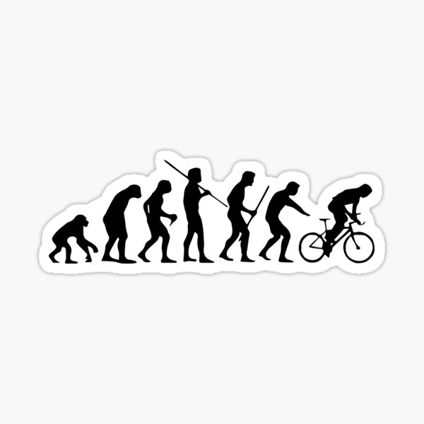 "Cycling Evolution" Sticker for Sale by MetroBionic | Redbubble