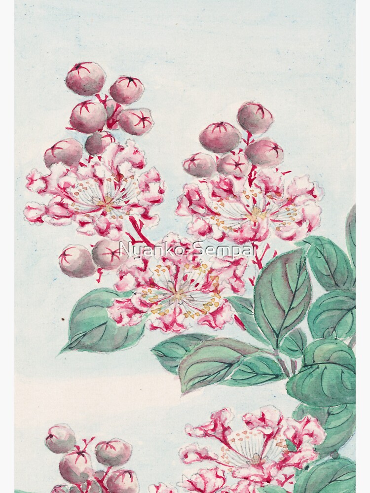 "Blooms vintage Japanese art" Sticker for Sale by Nyanko-Sempai | Redbubble