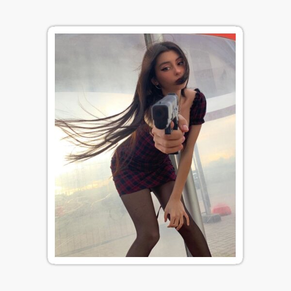 "Dora with gun" Sticker for Sale by Dzerobi | Redbubble