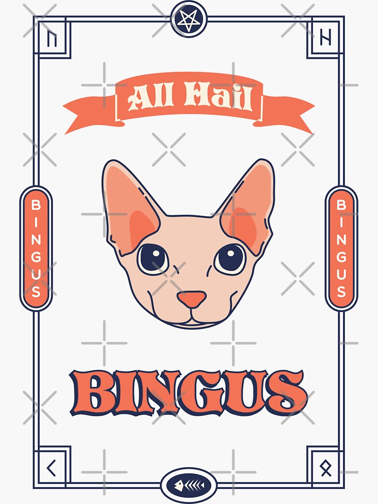 "All Hail Bingus" Sticker by Balentino | Redbubble