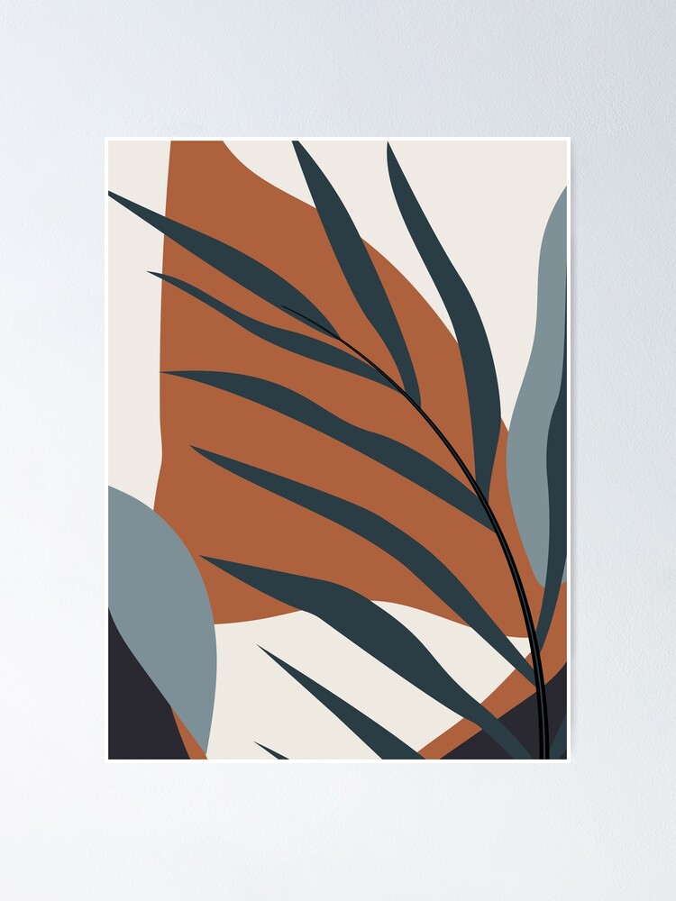 "Tropical Leaves Abstract Shapes Modern" Poster for Sale by paradiskt ...
