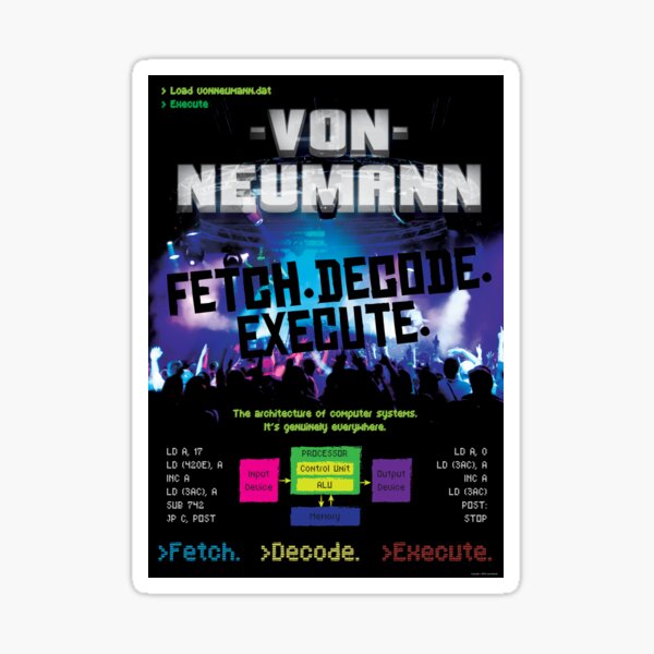 "Von Neumann Architecture: Mock Band Tour Poster" Sticker for Sale by ...