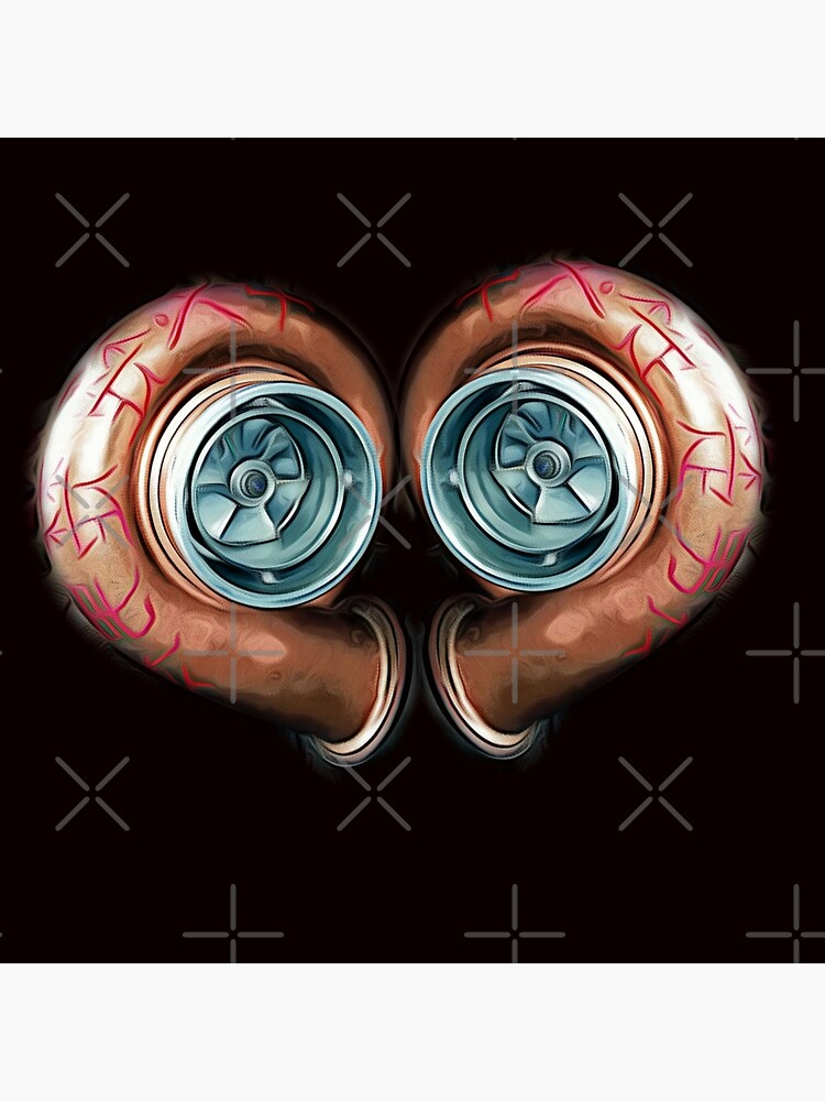 "TWIN TURBO HEART" Poster by rustycatart | Redbubble