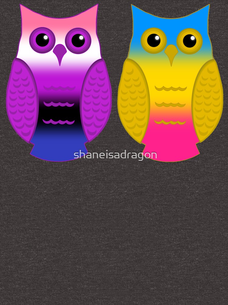 Genderfluid Pansexual Pride Owls T Shirt For Sale By Shaneisadragon