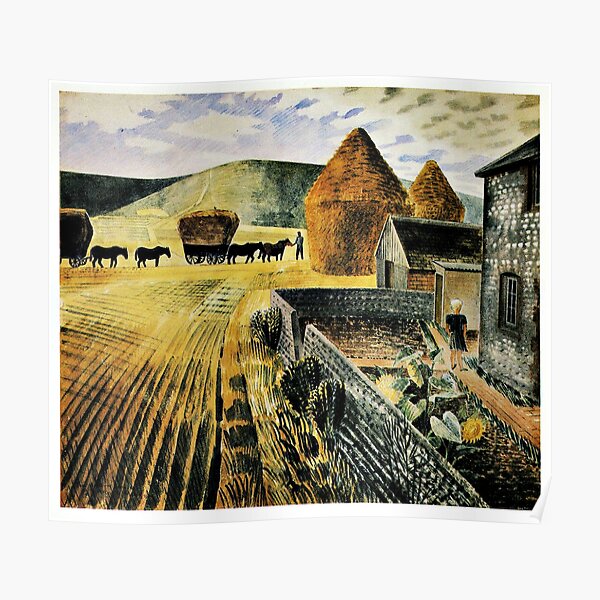 "Ravilious - Furlongs" Poster by virginia50 | Redbubble