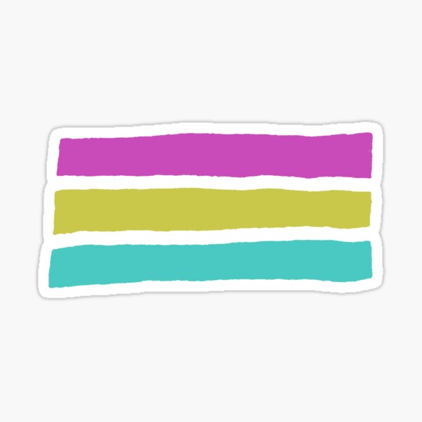 Doodle Pansexual Pride Flag Sticker By Foxcalledthread Redbubble