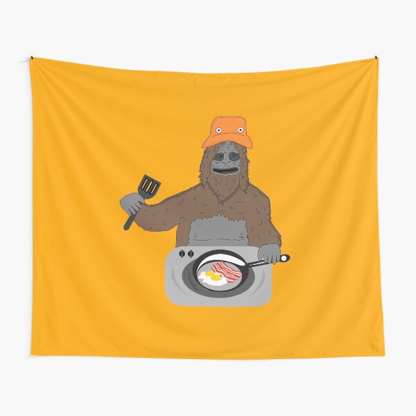 "Big lez show cooking bacon and eggs for breakfast funny orange hat ...