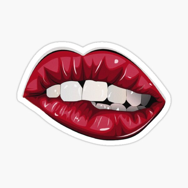 "Graphic drawing of a smile" Sticker by Stayers | Redbubble