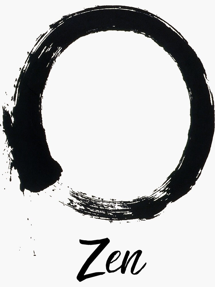 "Japanese Symbol For Zen" Sticker for Sale by Emerg-Apparel | Redbubble