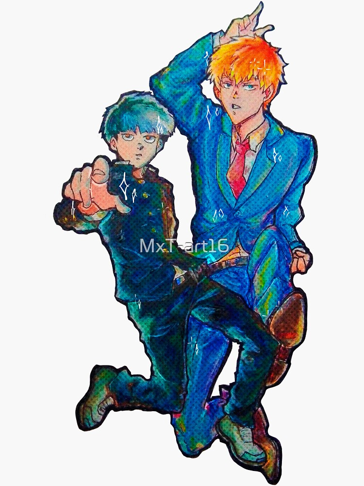 Pegatina «Mob & Reigen (mp100) ver2» de MxT-art16 | Redbubble