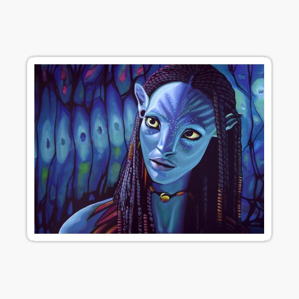 "Zoe Saldana as Neytiri in Avatar" Sticker for Sale by PaulMeijering ...