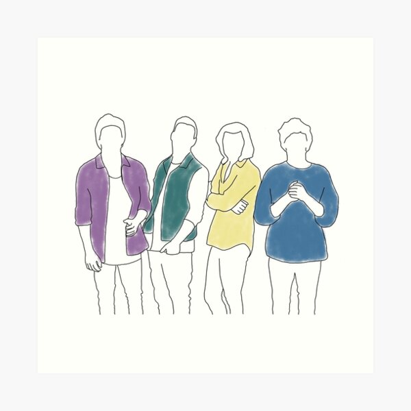 "One Direction Outline" Art Print for Sale by melissacascio | Redbubble