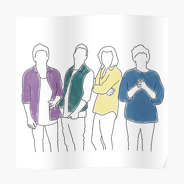 "One Direction Outline" Poster by melissacascio | Redbubble