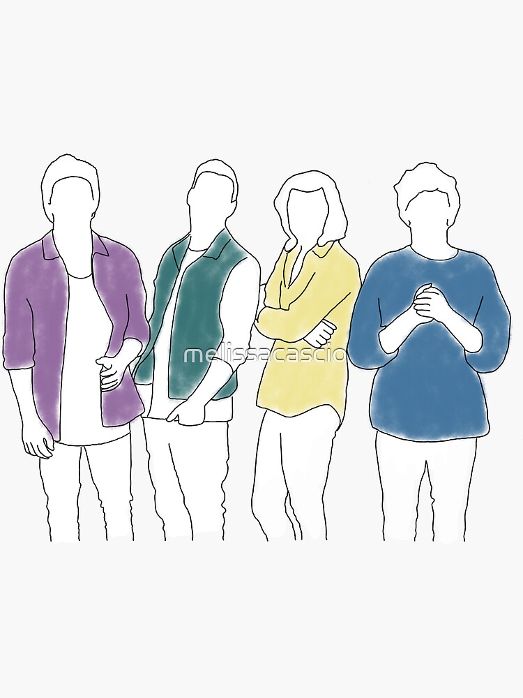"One Direction Outline" Sticker for Sale by melissacascio | Redbubble
