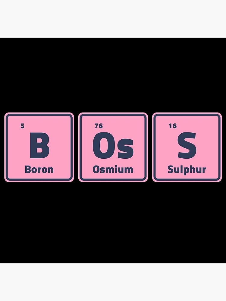 "Boss - Periodic Table Elements" Poster for Sale by m95sim | Redbubble