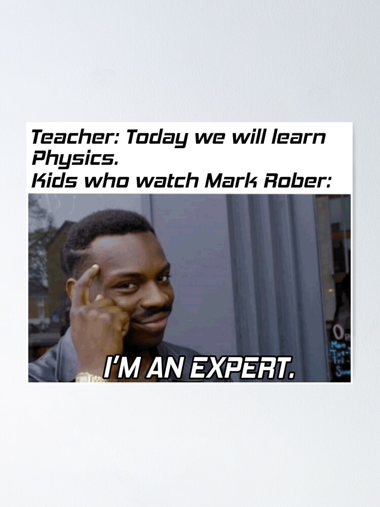 " Mark Rober Meme" Poster for Sale by Fashimation20 | Redbubble