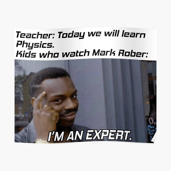 " Mark Rober Meme" Poster for Sale by Fashimation20 | Redbubble